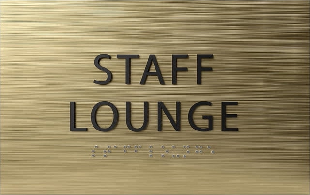 ADA CENTRAL SIGNS - 6" X4" Staff Lounge Sign - ADA Compliant Tactile ...