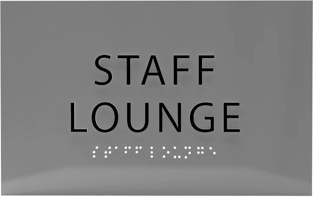 ADA CENTRAL SIGNS - 6" X4" Staff Lounge Sign - ADA Compliant Tactile ...