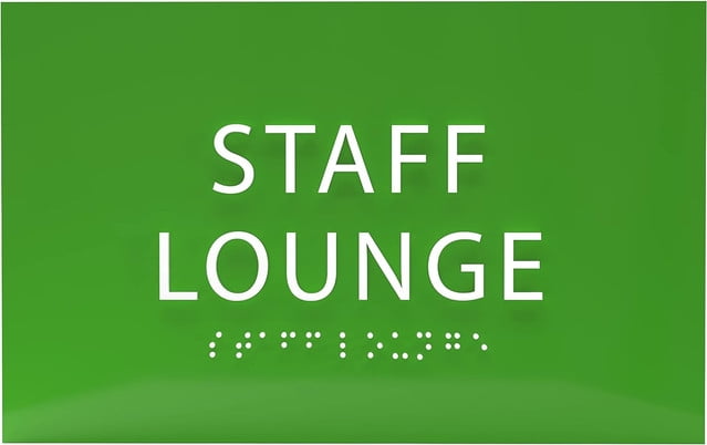 ADA CENTRAL SIGNS - 6" X4" Staff Lounge Sign - ADA Compliant Tactile ...