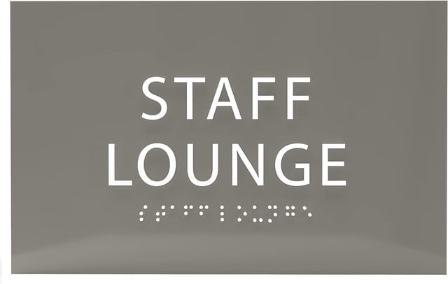 ADA CENTRAL SIGNS - 6" X4" Staff Lounge Sign - ADA Compliant Tactile ...