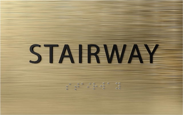 ADA CENTRAL SIGNS - 6" X4" Stairway Sign - ADA Compliant Tactile ...