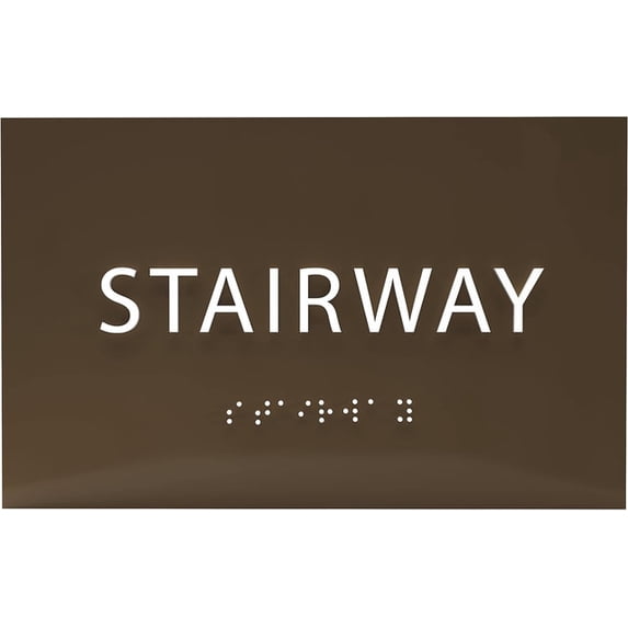 ADA CENTRAL SIGNS - 6" X4" Stairway Sign - ADA Compliant Tactile ...