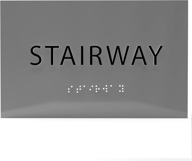 ADA CENTRAL SIGNS - 6" X4" Stairway Sign - ADA Compliant Tactile ...