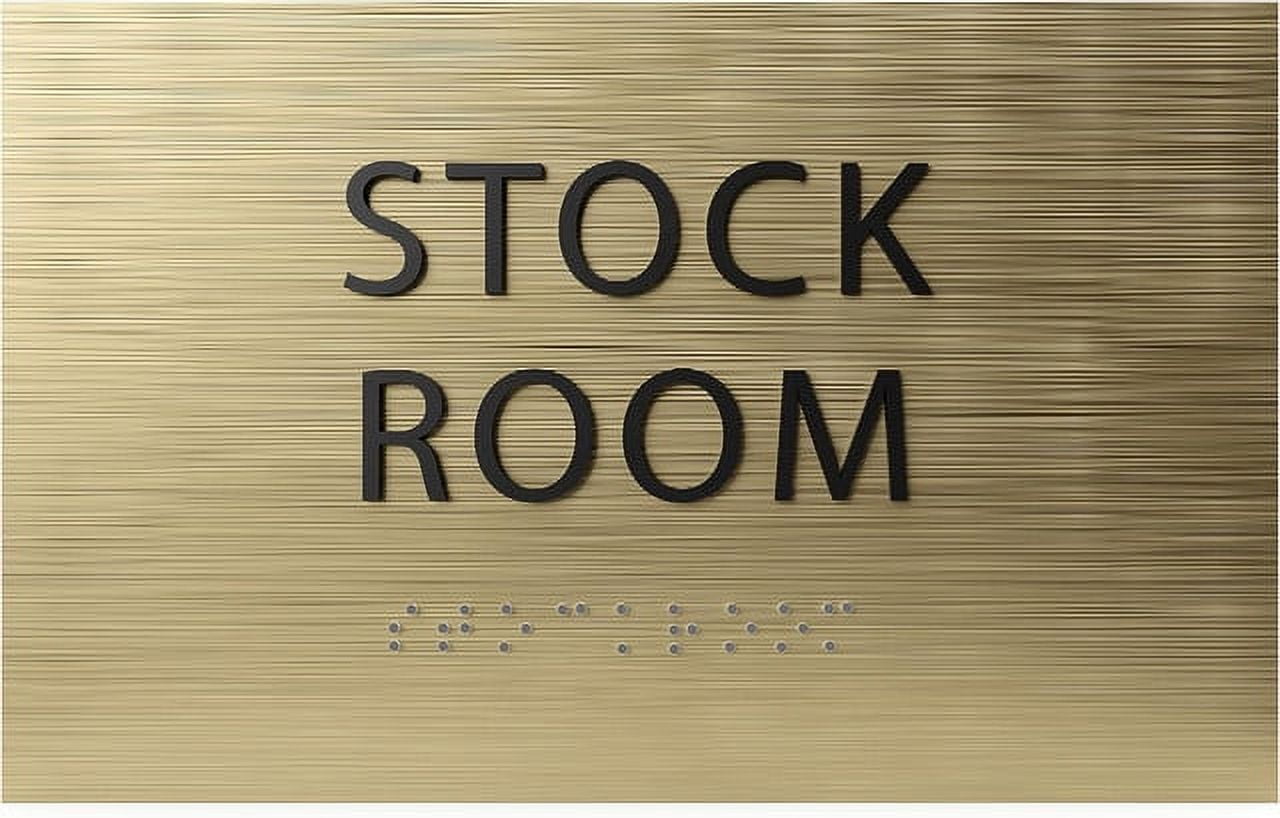 ADA CENTRAL SIGNS - 6" X4" Stock Room Sign - ADA Compliant Tactile ...