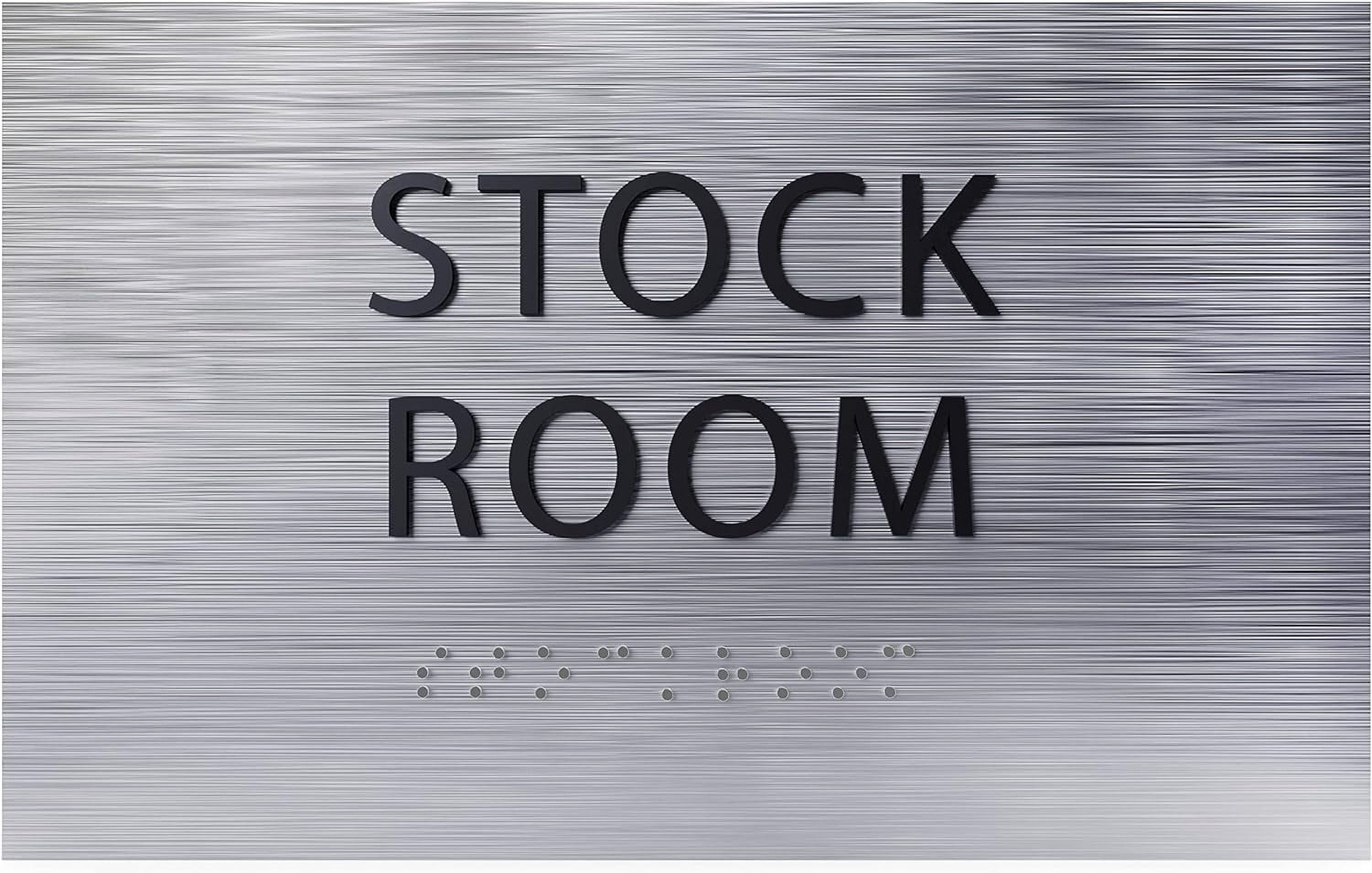 ADA CENTRAL SIGNS - 6" X4" Stock Room Sign - ADA Compliant Tactile ...