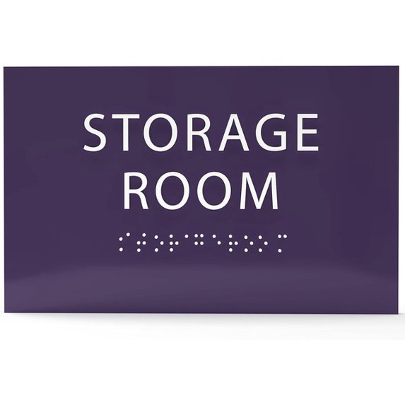 ADA CENTRAL SIGNS - 6" X4" Storage Room Sign - Tactile Graphics Grade 2 ...