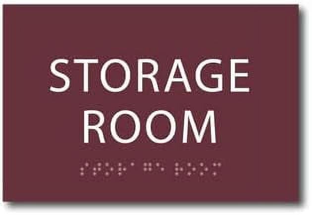 ADA CENTRAL SIGNS - 6" X4" Storage Room Sign - Tactile Graphics Grade 2 ...