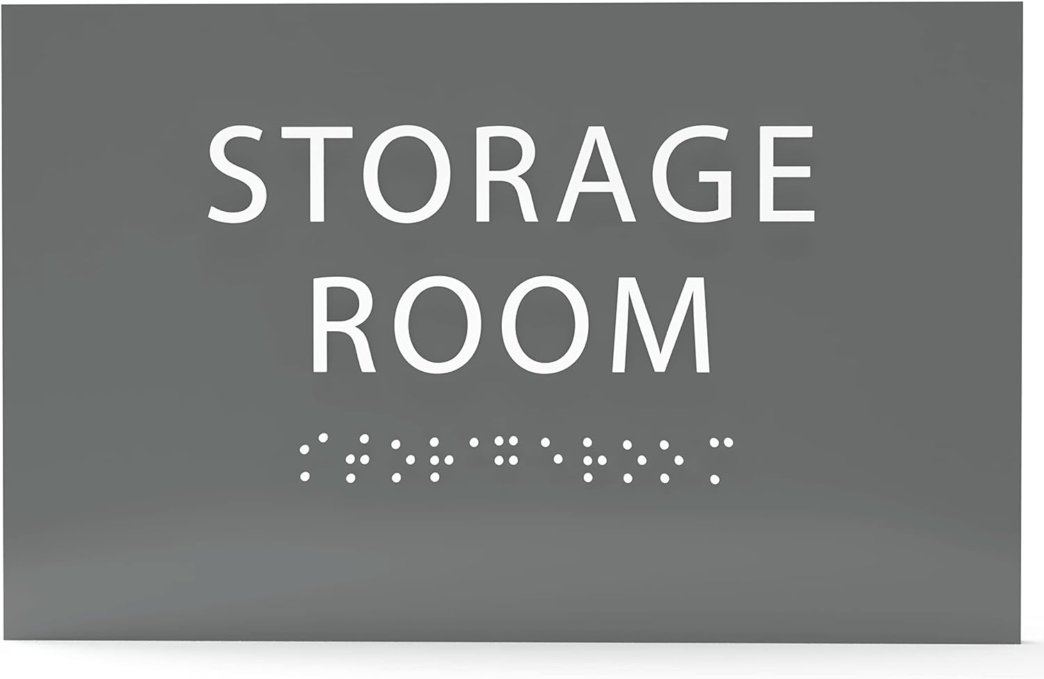 ADA CENTRAL SIGNS - 6" X4" Storage Room Sign - Tactile Graphics Grade 2 ...