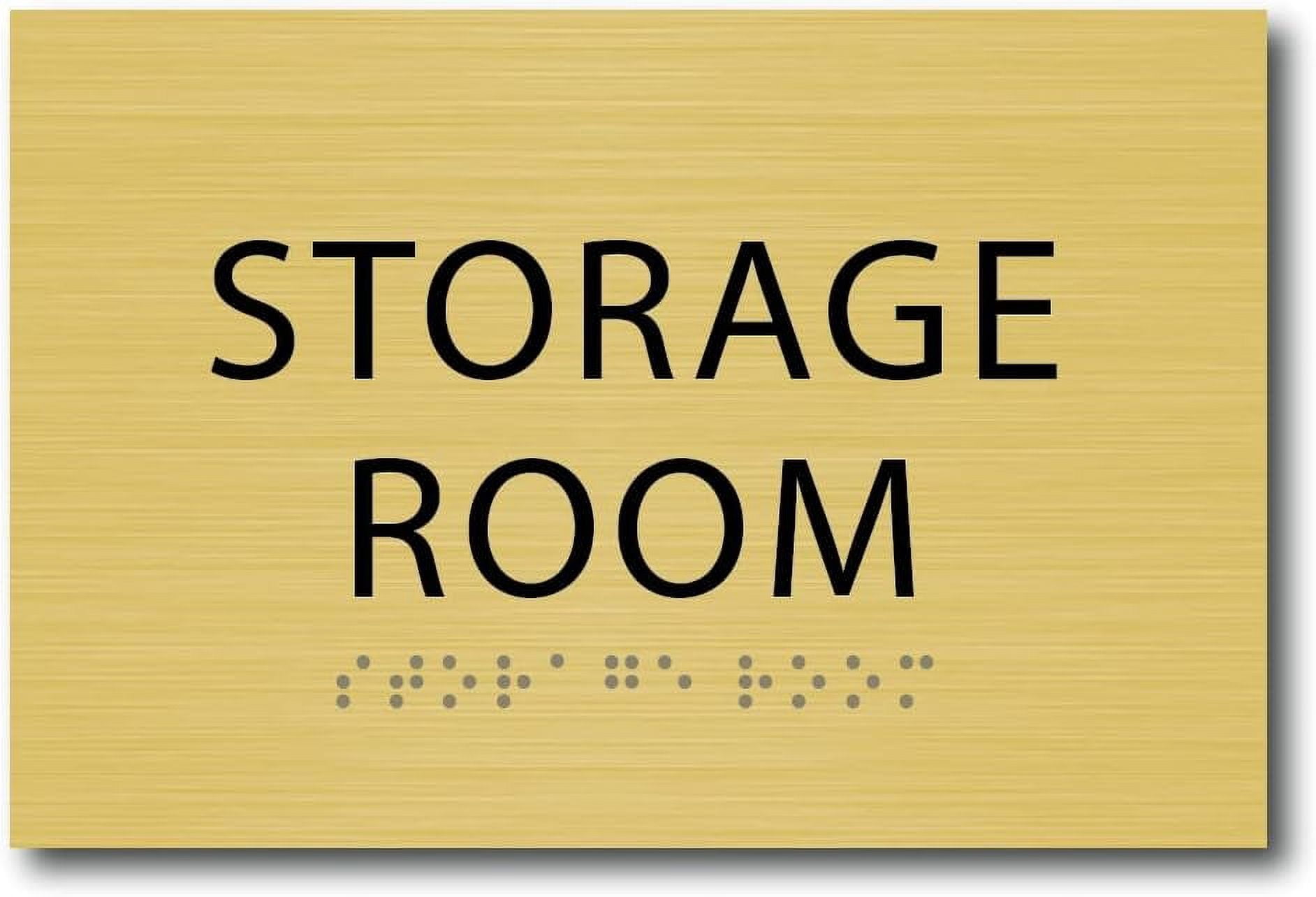 ADA CENTRAL SIGNS - 6" X4" Storage Room Sign - Tactile Graphics Grade 2 ...