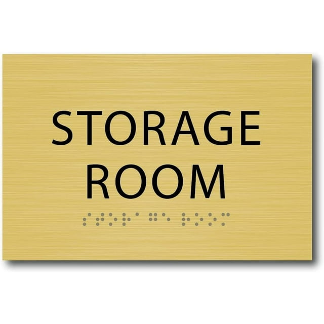 ADA CENTRAL SIGNS - 6" X4" Storage Room Sign - Tactile Graphics Grade 2 ...