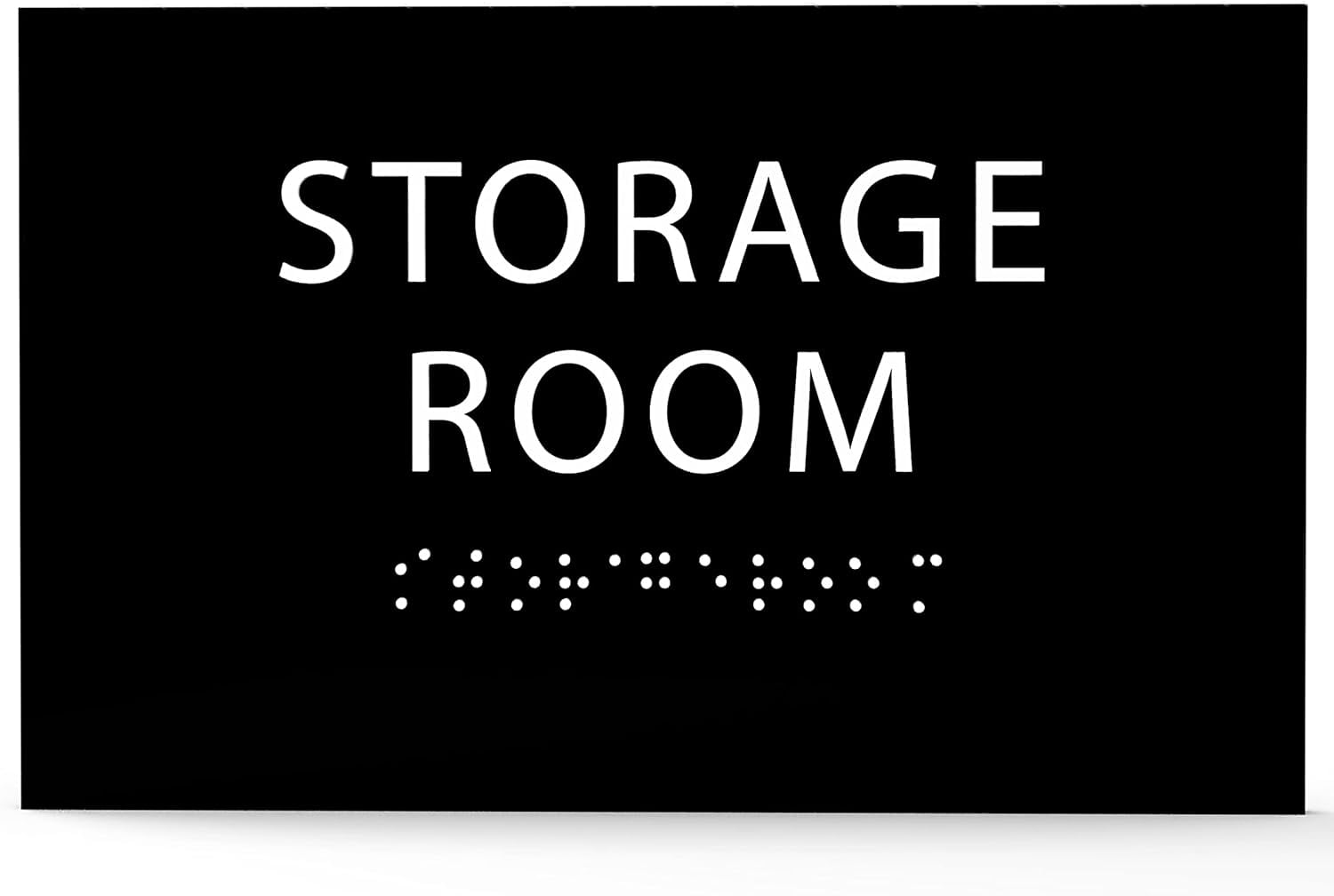 ADA CENTRAL SIGNS - 6" X4" Storage Room Sign - Tactile Graphics Grade 2 ...