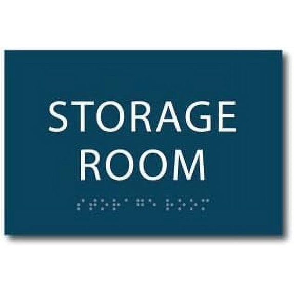 ADA CENTRAL SIGNS - 6" X4" Storage Room Sign - Tactile Graphics Grade 2 ...