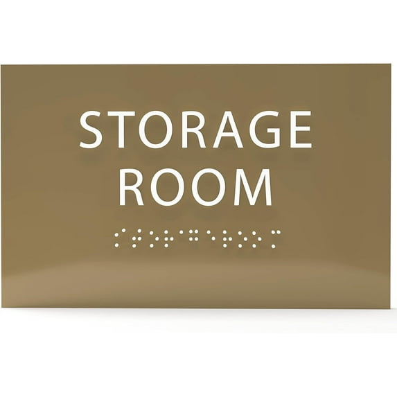 ADA CENTRAL SIGNS - 6" X4" Storage Room Sign - Tactile Graphics Grade 2 ...