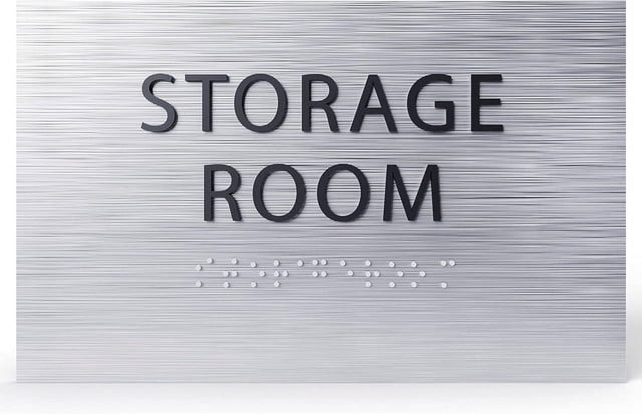 ADA CENTRAL SIGNS - 6" X4" Storage Room Sign - Tactile Graphics Grade 2 ...