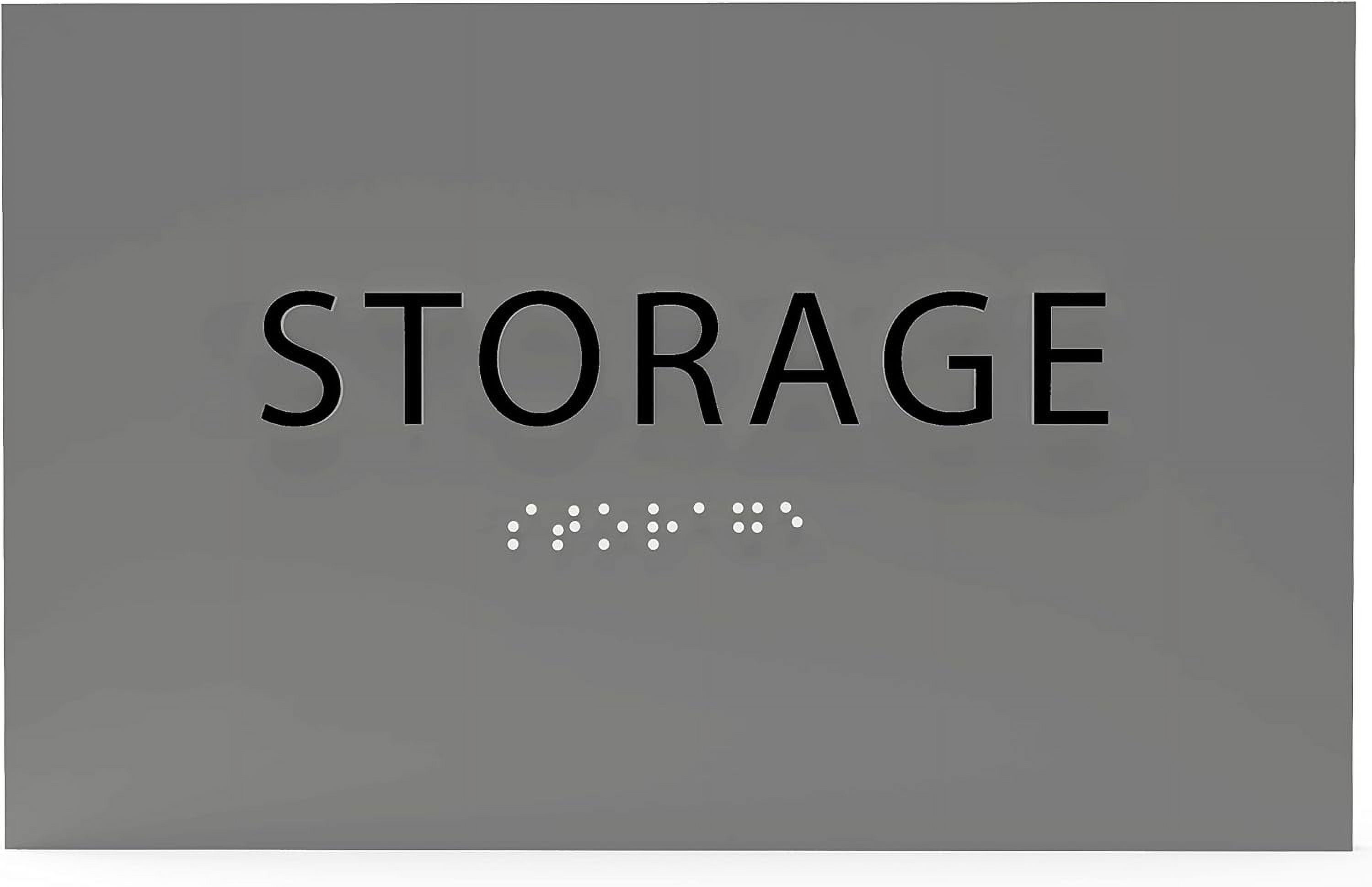 ADA CENTRAL SIGNS - 6" X4" Storage Sign –Tactile Graphics Grade 2 ...