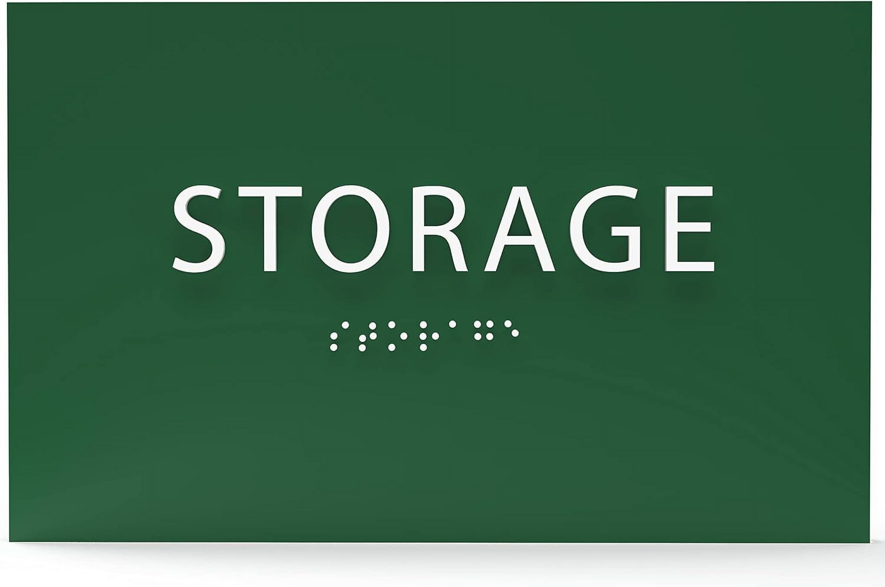 ADA CENTRAL SIGNS - 6" X4" Storage Sign –Tactile Graphics Grade 2 ...