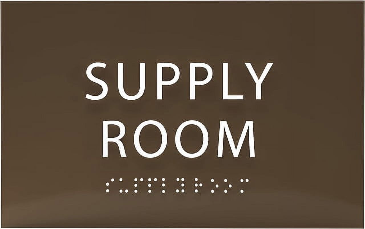 ADA CENTRAL SIGNS - 6" X4" Supply Room Sign - ADA Compliant Tactile ...