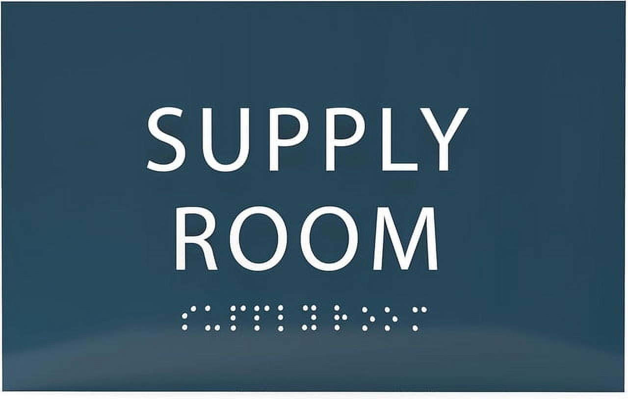 ADA CENTRAL SIGNS - 6" X4" Supply Room Sign - ADA Compliant Tactile ...