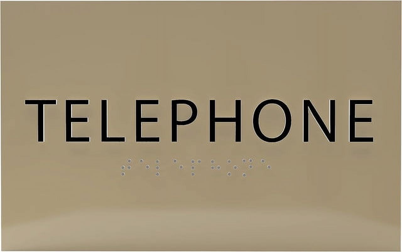 ADA CENTRAL SIGNS - 6" X4" Telephone Sign - ADA Compliant Tactile ...