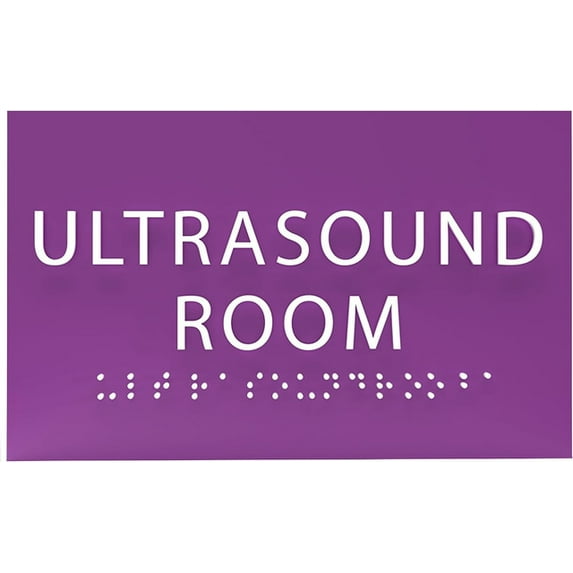 ADA CENTRAL SIGNS - 6" X4" Ultrasound Room Sign - Tactile Graphics ...