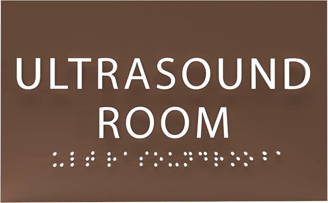 ADA CENTRAL SIGNS - 6" X4" Ultrasound Room Sign - Tactile Graphics ...