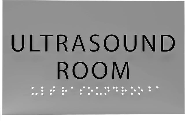 ADA CENTRAL SIGNS - 6" X4" Ultrasound Room Sign - Tactile Graphics ...