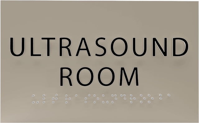 ADA CENTRAL SIGNS - 6" X4" Ultrasound Room Sign - Tactile Graphics ...