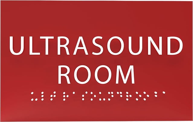 ADA CENTRAL SIGNS - 6" X4" Ultrasound Room Sign - Tactile Graphics ...