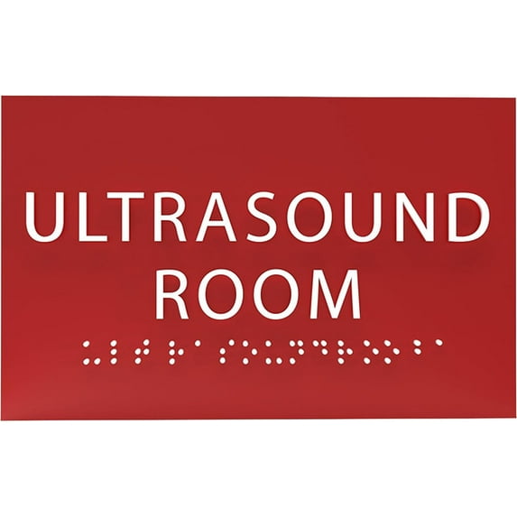 ADA CENTRAL SIGNS - 6" X4" Ultrasound Room Sign - Tactile Graphics ...