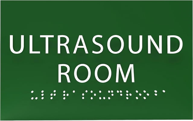 ADA CENTRAL SIGNS - 6" X4" Ultrasound Room Sign - Tactile Graphics ...