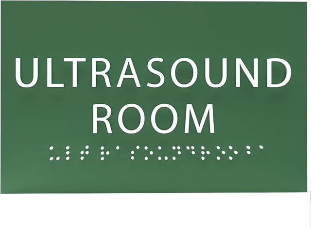 ADA CENTRAL SIGNS - 6" X4" Ultrasound Room Sign - Tactile Graphics ...
