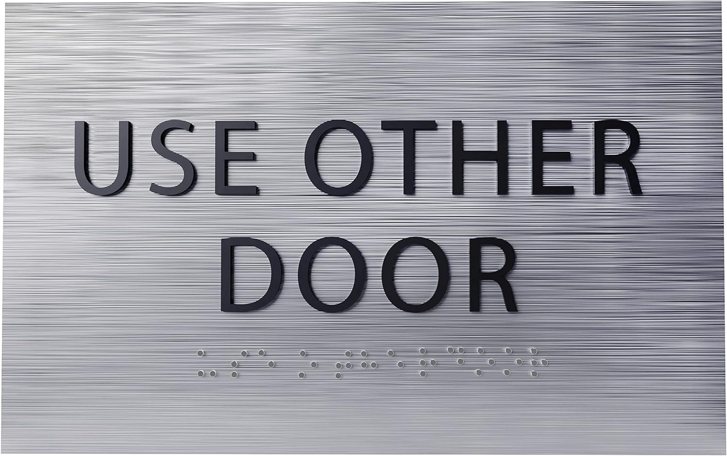 ADA CENTRAL SIGNS 6" X4" Use Other Door Sign- Tactile Graphics Grade 2 ...