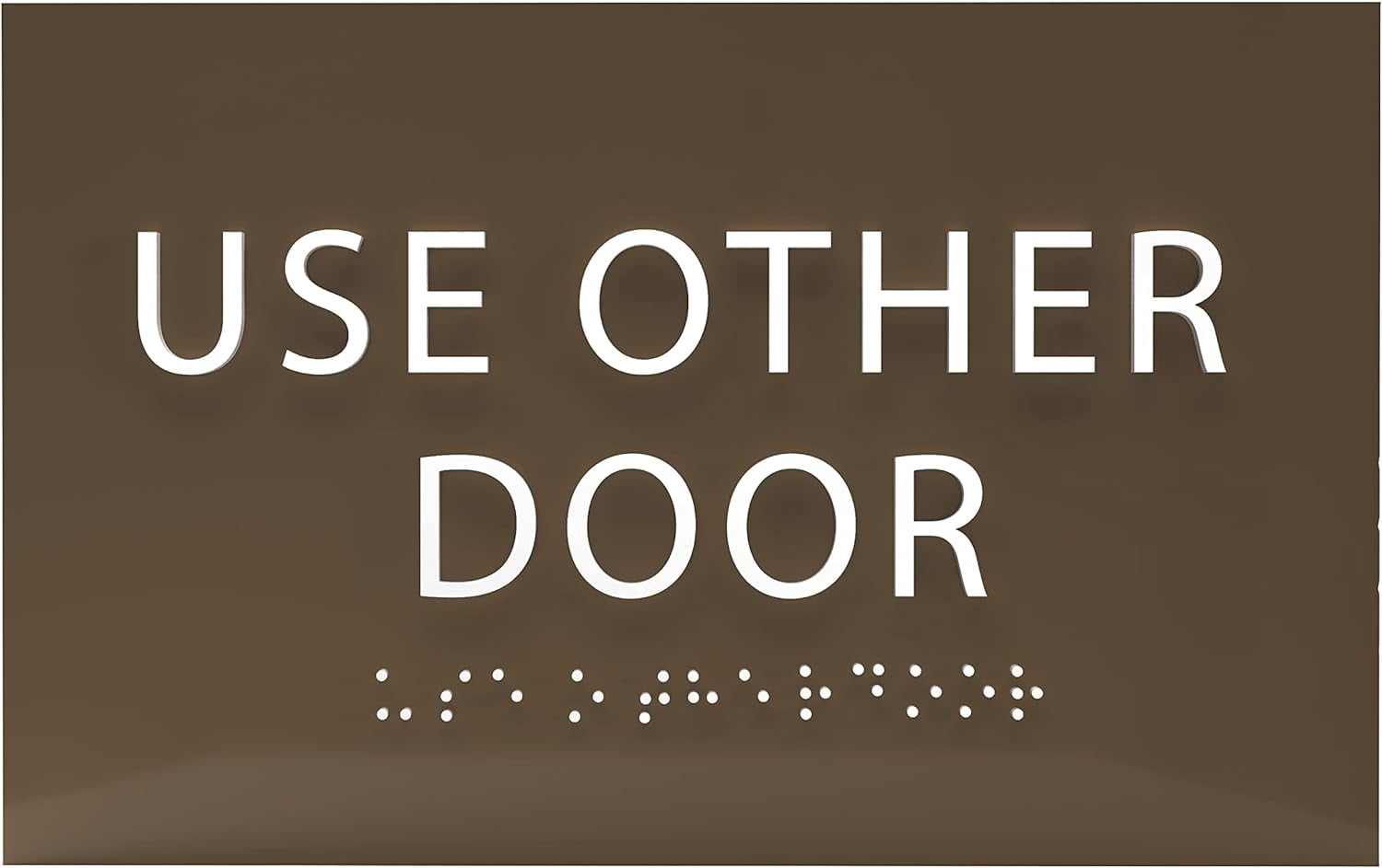 ADA CENTRAL SIGNS 6" X4" Use Other Door Sign- Tactile Graphics Grade 2 ...