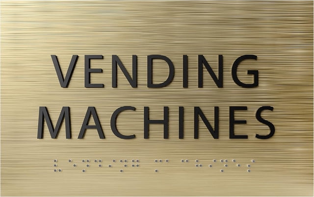 ADA CENTRAL SIGNS - 6" X4" Vending Machines Sign - Tactile Graphics ...