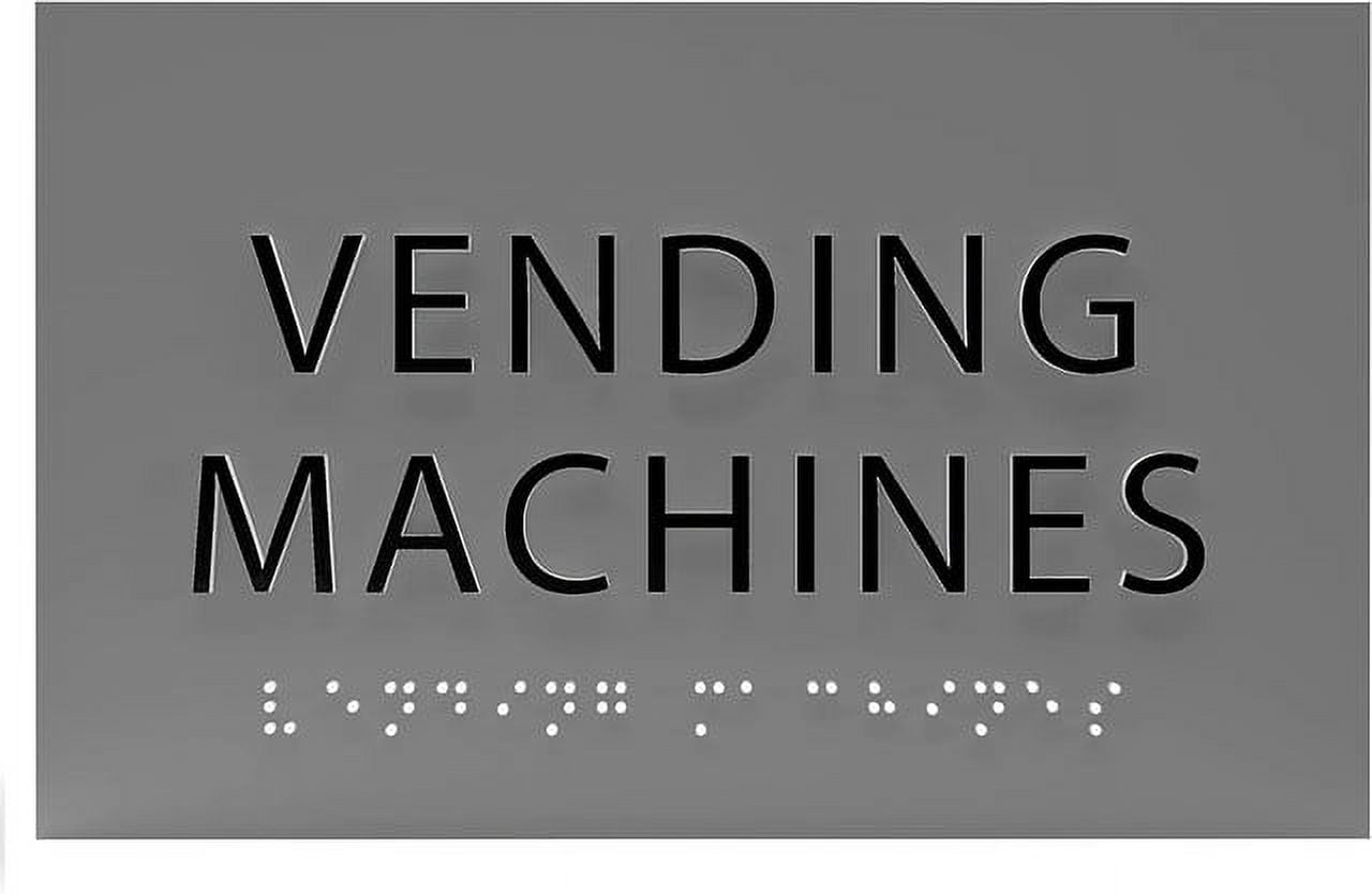 ADA CENTRAL SIGNS - 6" X4" Vending Machines Sign - Tactile Graphics ...