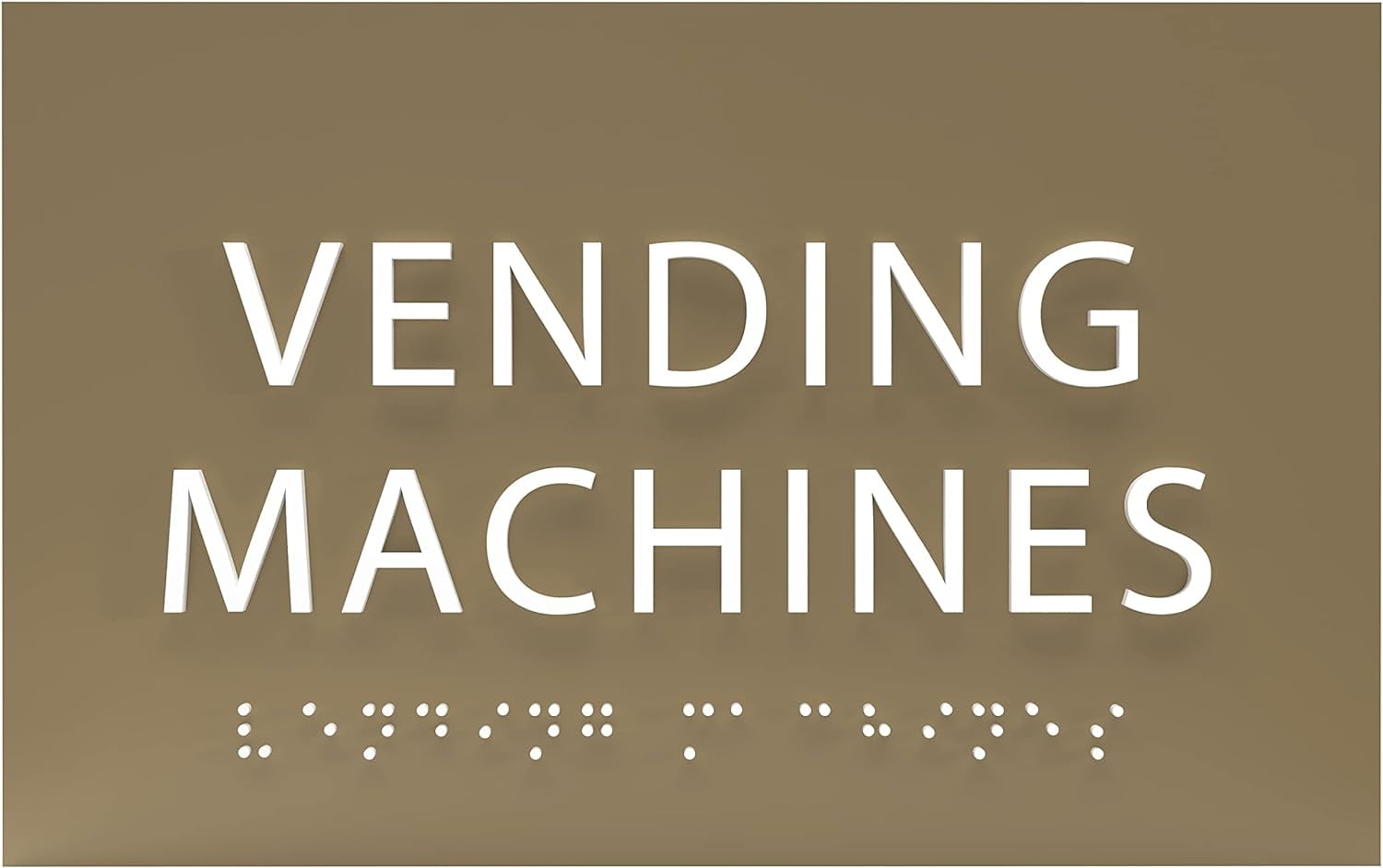 ADA CENTRAL SIGNS - 6" X4" Vending Machines Sign - Tactile Graphics ...