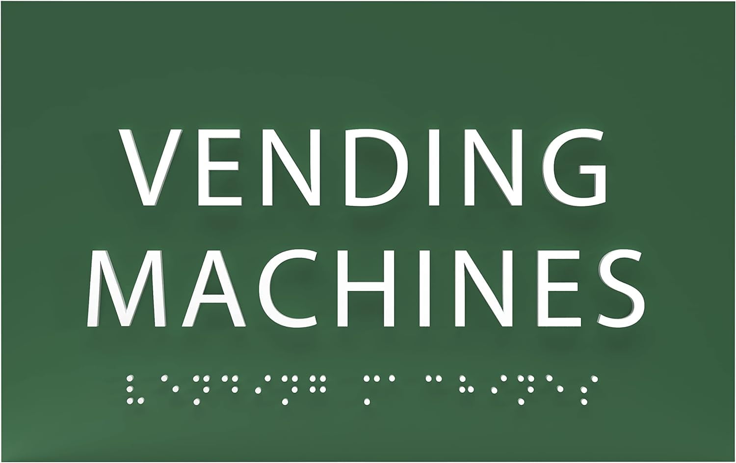 ADA CENTRAL SIGNS - 6" X4" Vending Machines Sign - Tactile Graphics ...