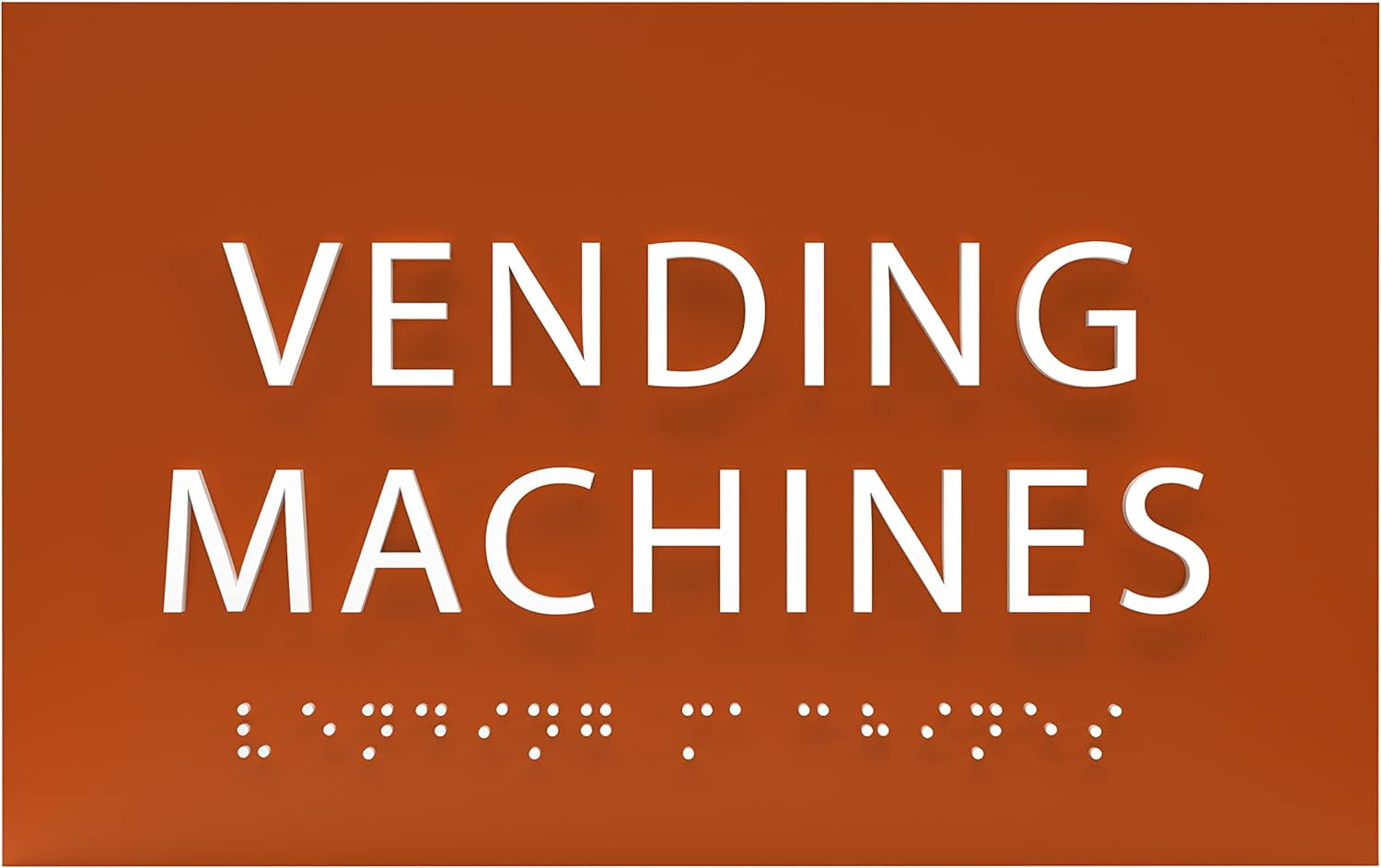 ADA CENTRAL SIGNS - 6" X4" Vending Machines Sign - Tactile Graphics ...