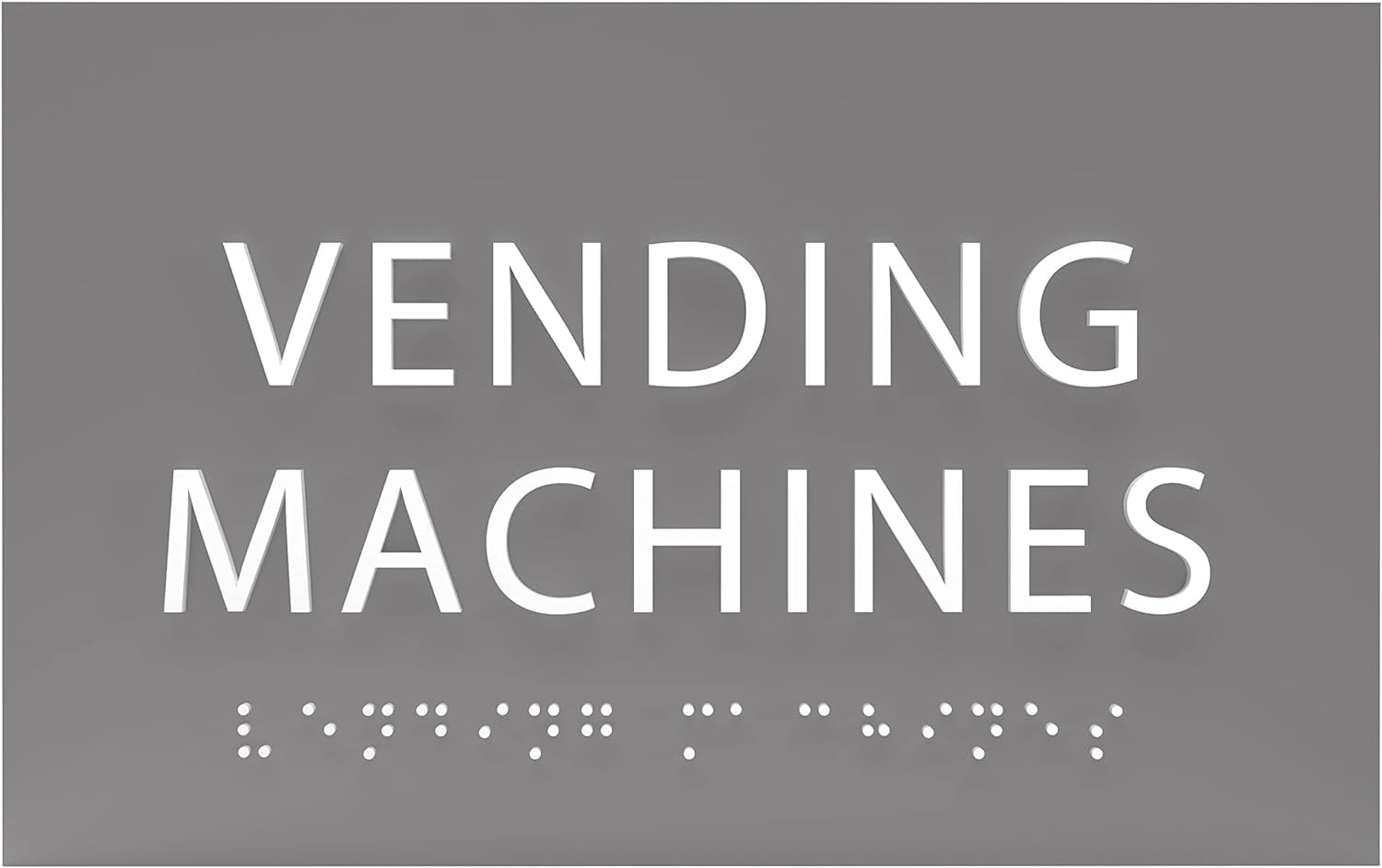 ADA CENTRAL SIGNS - 6" X4" Vending Machines Sign - Tactile Graphics ...