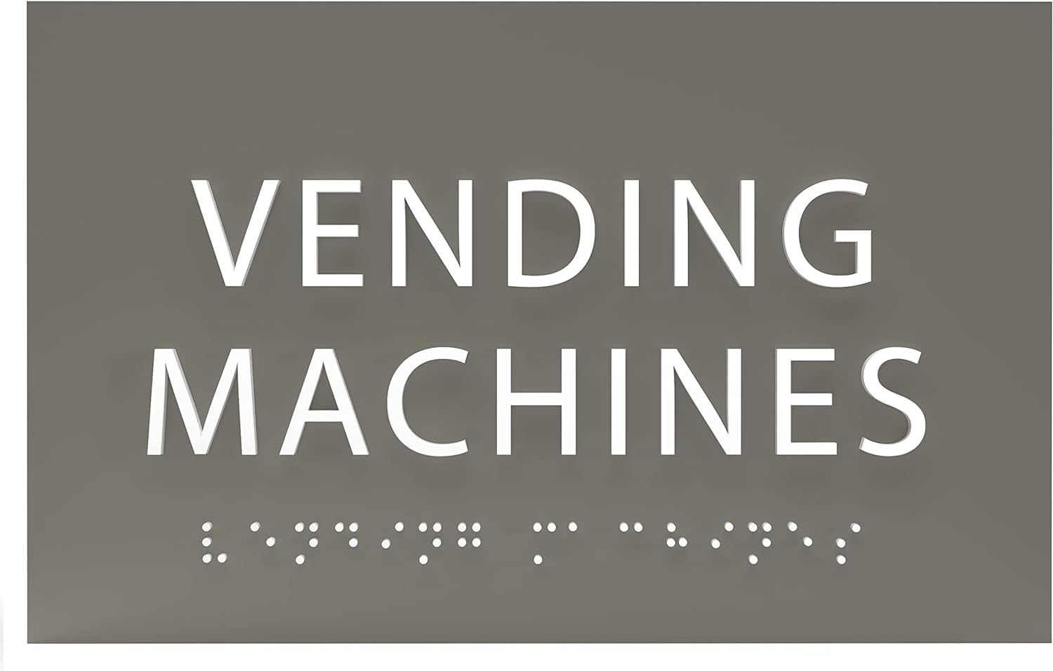 ADA CENTRAL SIGNS - 6" X4" Vending Machines Sign - Tactile Graphics ...