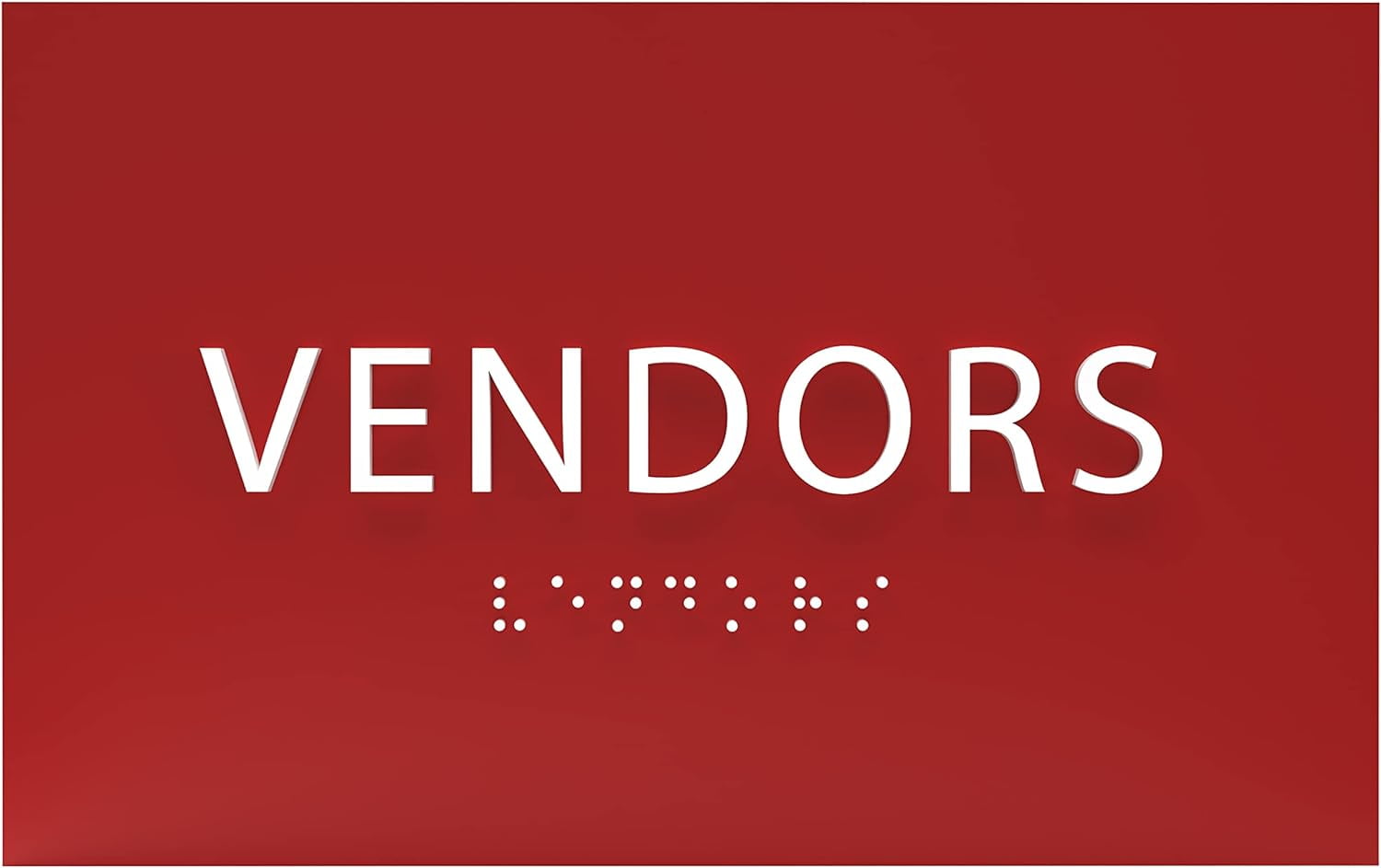 ADA CENTRAL SIGNS - 6" X4" Vendors Sign - Tactile Graphics Grade 2 ...