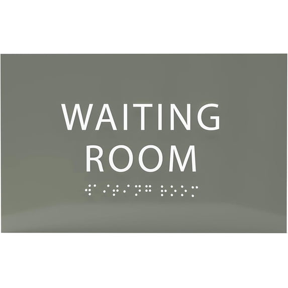 ADA CENTRAL SIGNS - 6" X4" Waiting Room Sign - Tactile Graphics Grade 2 ...