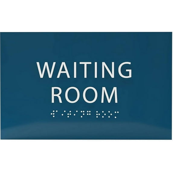 ADA CENTRAL SIGNS - 6" X4" Waiting Room Sign - Tactile Graphics Grade 2 ...