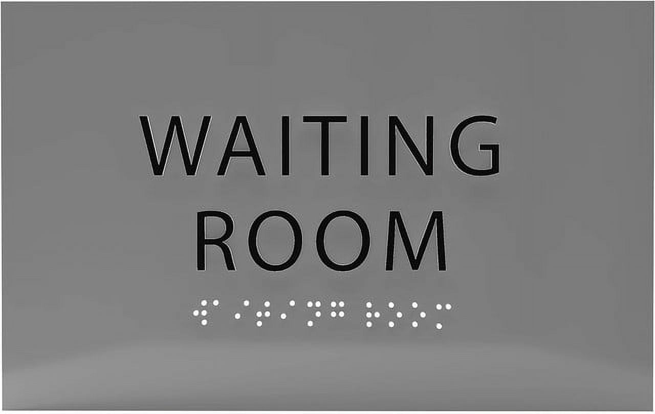 ADA CENTRAL SIGNS - 6" X4" Waiting Room Sign - Tactile Graphics Grade 2 ...