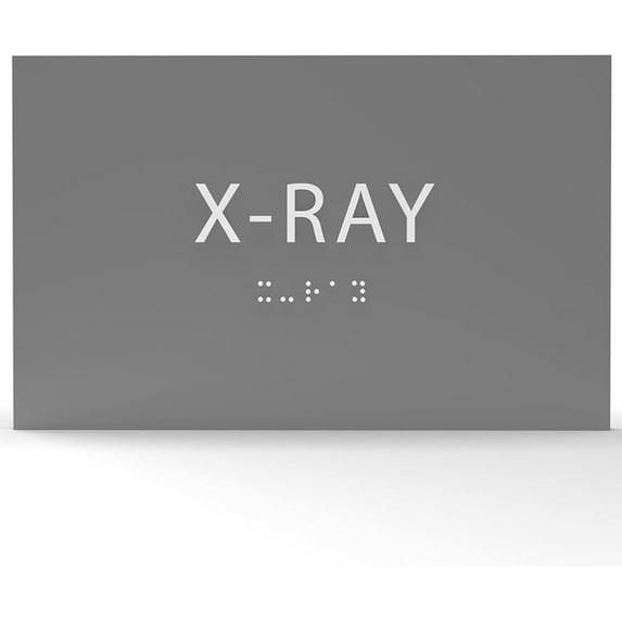 ADA CENTRAL SIGNS - 6" X4" X-Ray Sign - Tactile Graphics Grade 2 ...