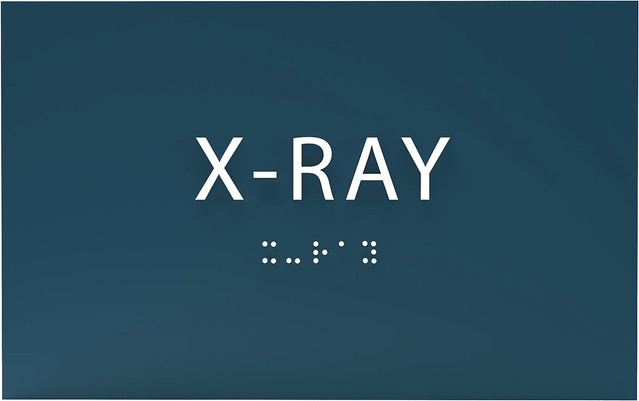 ADA CENTRAL SIGNS - 6" X4" X-Ray Sign - Tactile Graphics Grade 2 ...