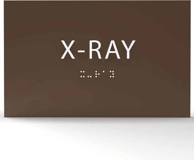 ADA CENTRAL SIGNS - 6" X4" X-Ray Sign - Tactile Graphics Grade 2 ...