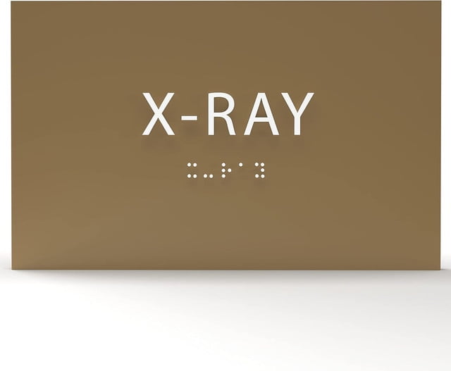 ADA CENTRAL SIGNS - 6" X4" X-Ray Sign - Tactile Graphics Grade 2 ...