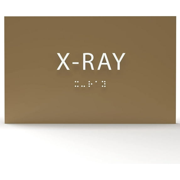 ADA CENTRAL SIGNS - 6" X4" X-Ray Sign - Tactile Graphics Grade 2 ...