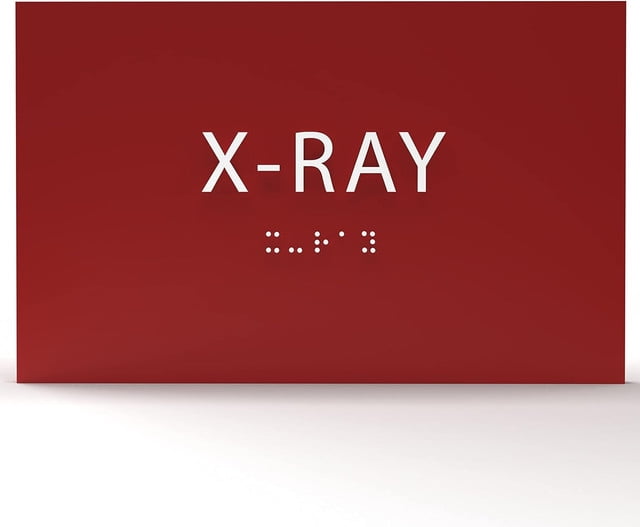 ADA CENTRAL SIGNS - 6" X4" X-Ray Sign - Tactile Graphics Grade 2 ...